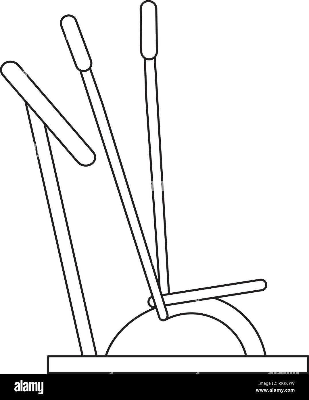 Gym running cardio machine black and white Stock Vector Image & Art - Alamy