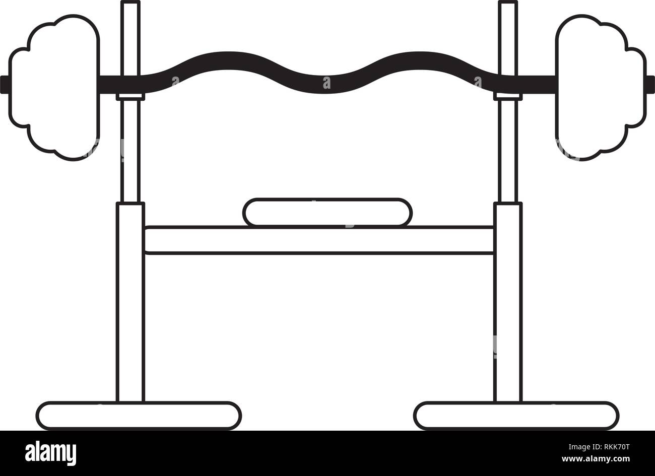 Gym iron weights and stretch black and white Stock Vector Image & Art ...