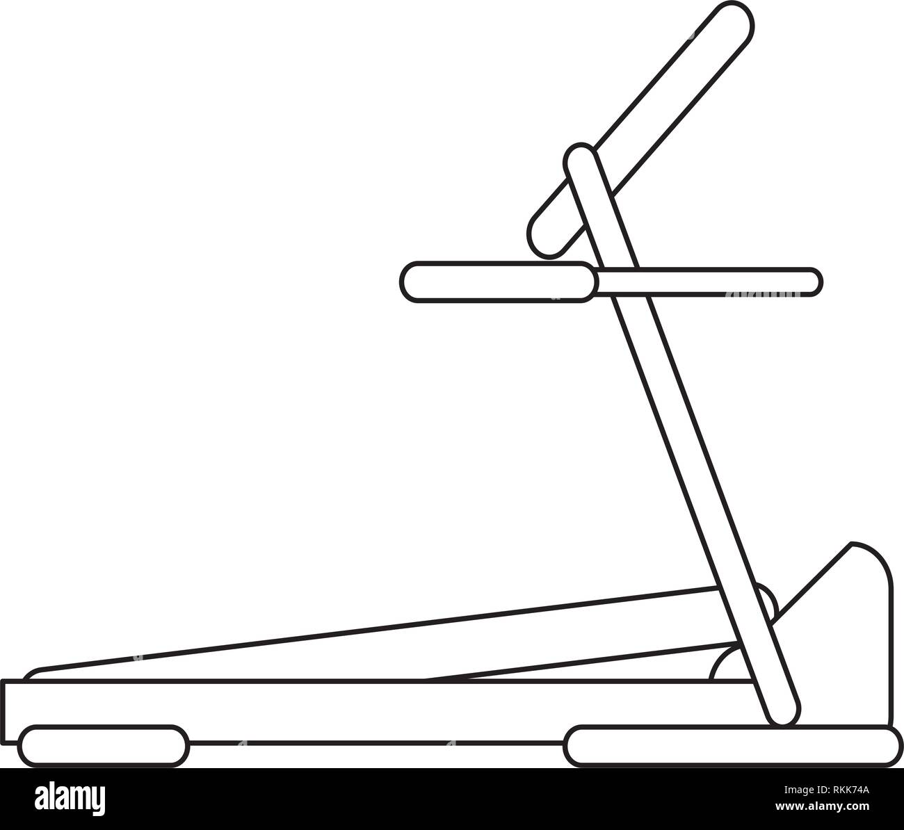 Gym running cardio machine black and white Stock Vector Image & Art - Alamy