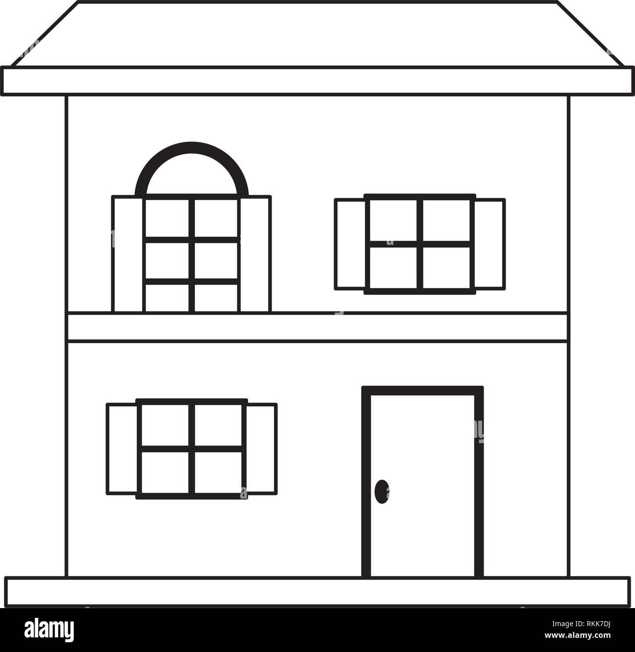 Two levels house Stock Vector Images - Alamy