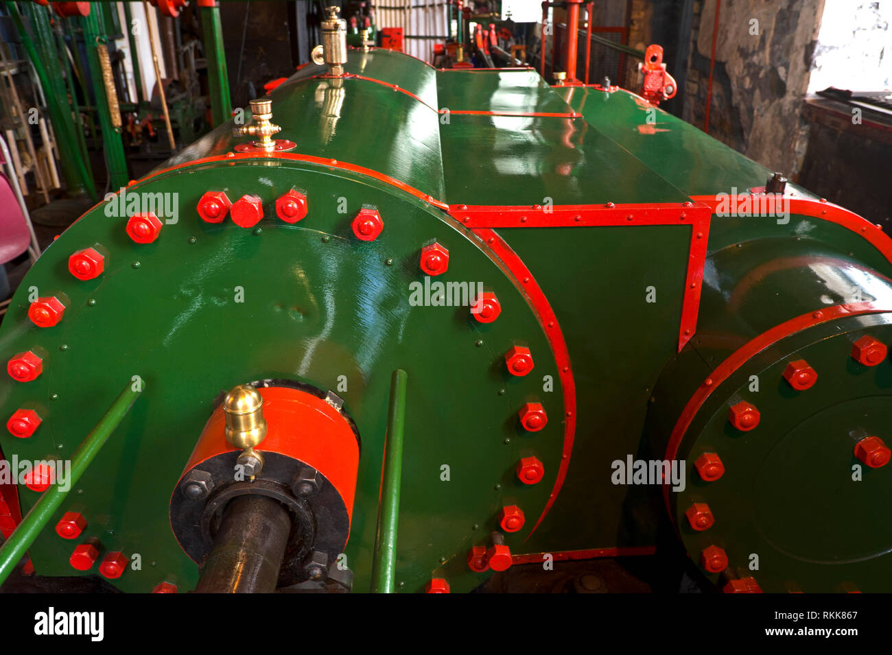 Winding engine at former historic deep coal mine Hetty Pit Grade 1 ...