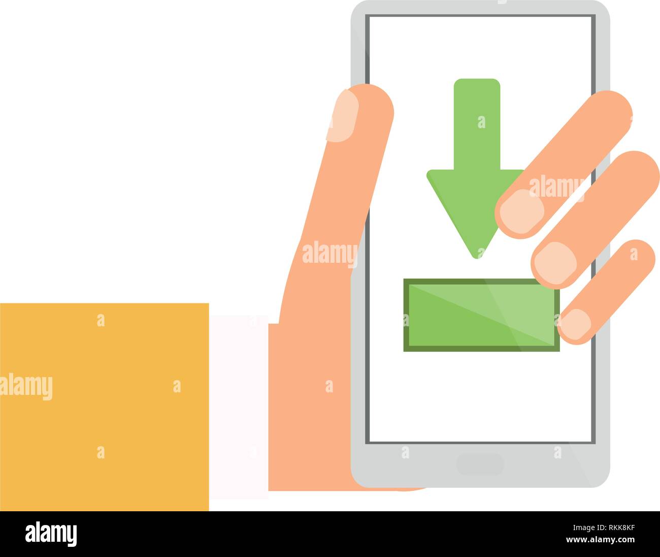 downloading from smartphone symbol Stock Vector Image & Art - Alamy