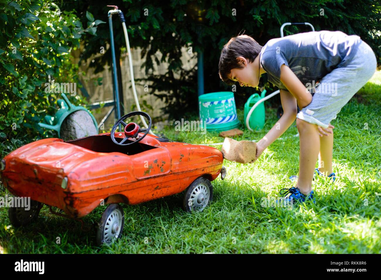 Red toy vehicle hi-res stock photography and images - Alamy