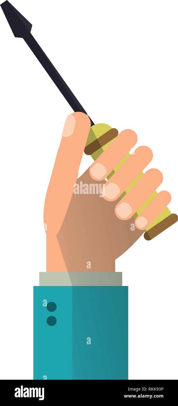 hand with screwdriver cartoon Stock Vector Image & Art - Alamy