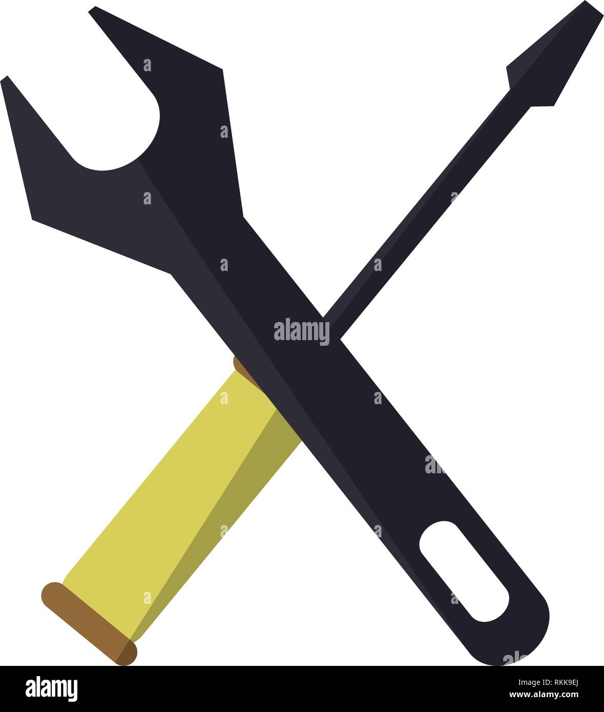 tools wrench and screwdriver symbol Stock Vector Image & Art - Alamy