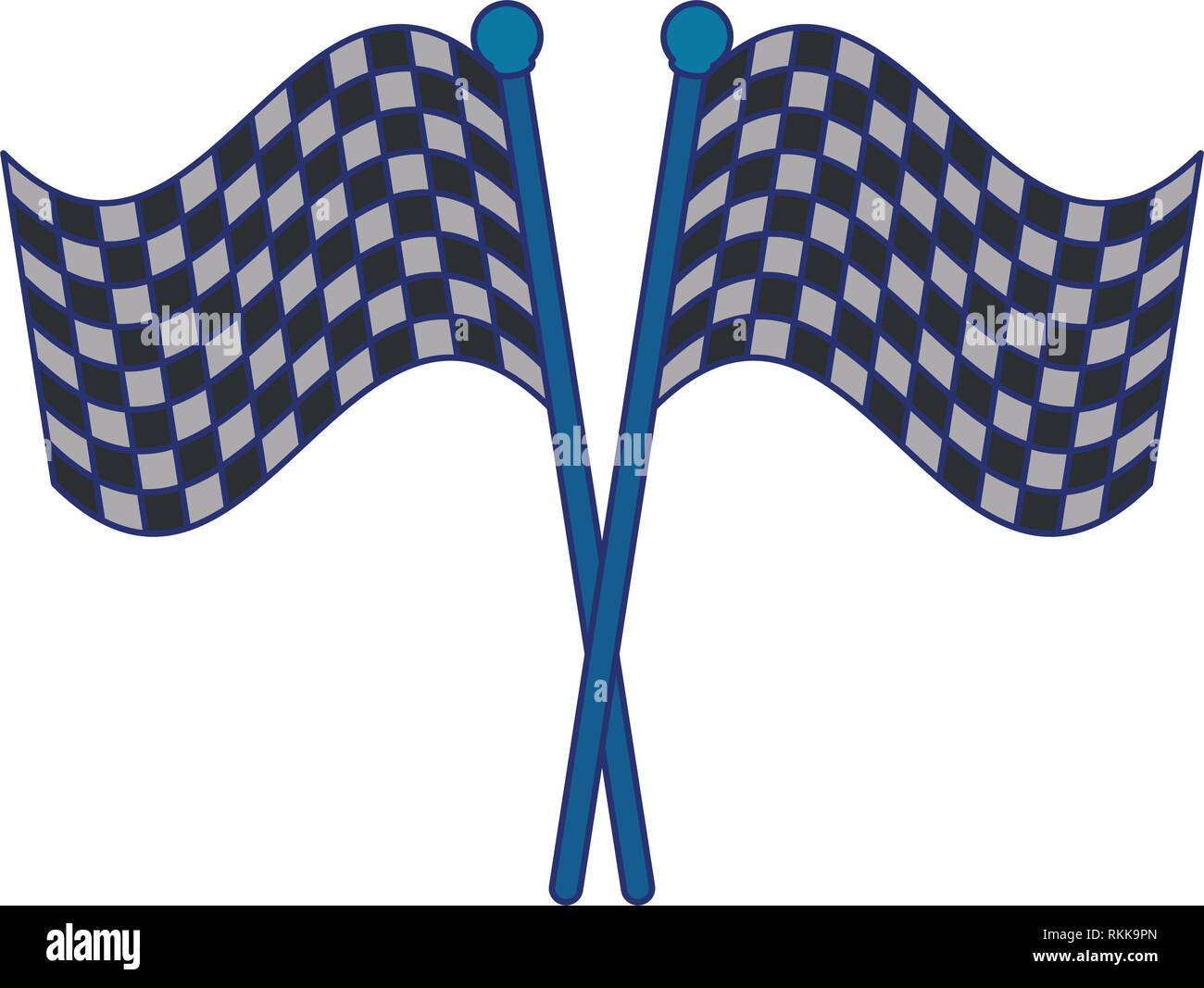 Racing flags crossed blue lines Stock Vector Image & Art - Alamy
