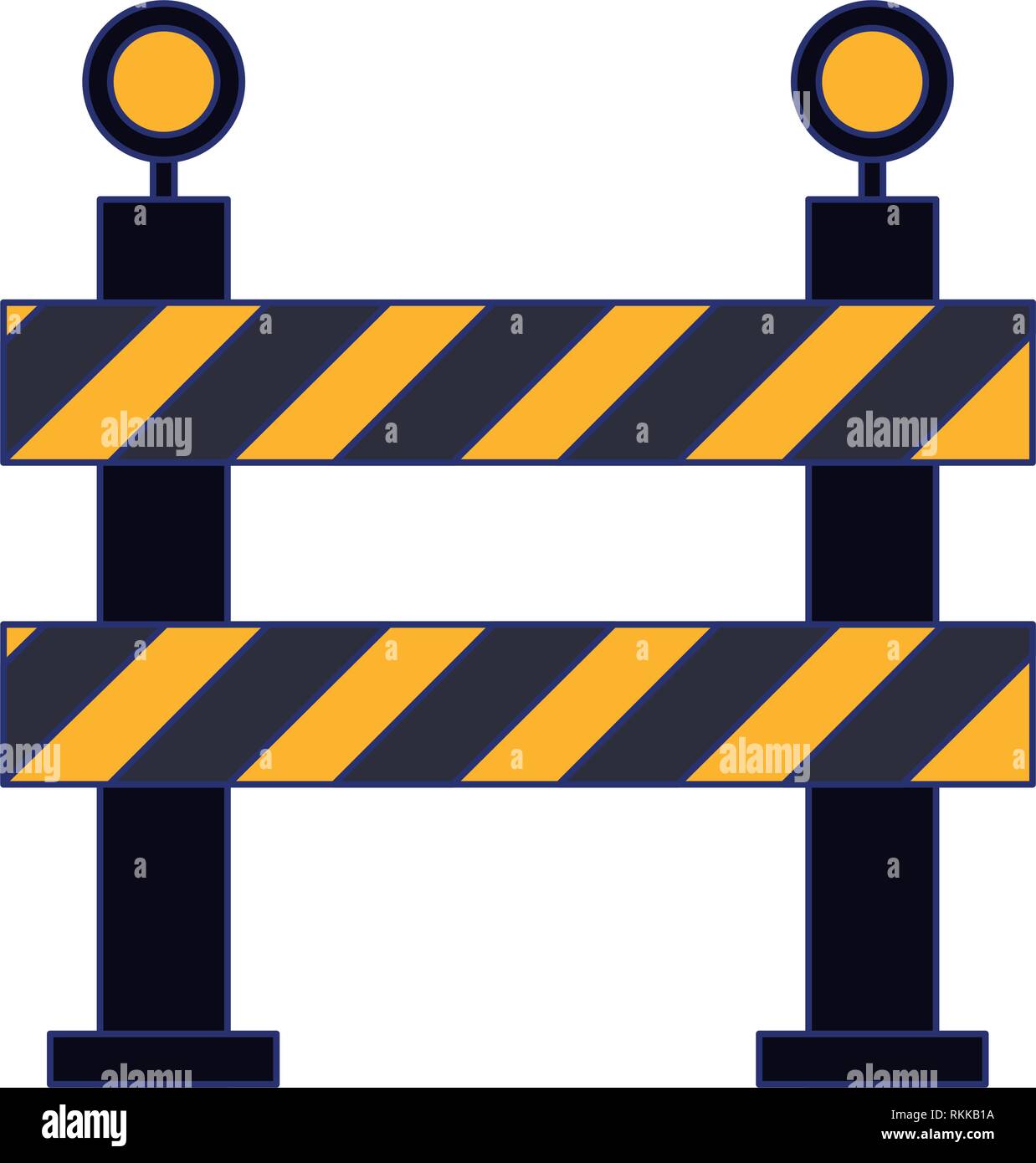 Construction barrier equipment symbol blue lines Stock Vector Image ...
