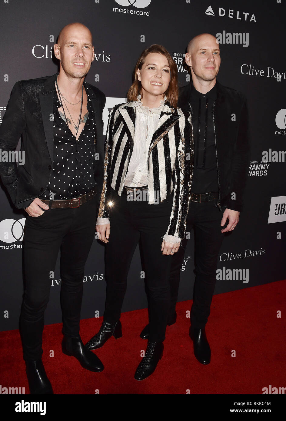 BEVERLY HILLS, CA - FEBRUARY 09: (L-R) Phil Hanseroth, Brandi Carlile ...