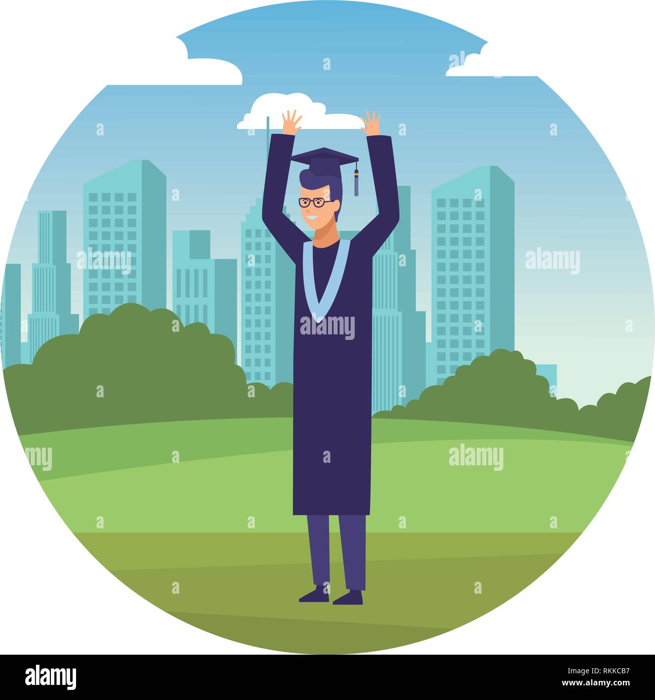 man graduation ceremony Stock Vector Image & Art - Alamy