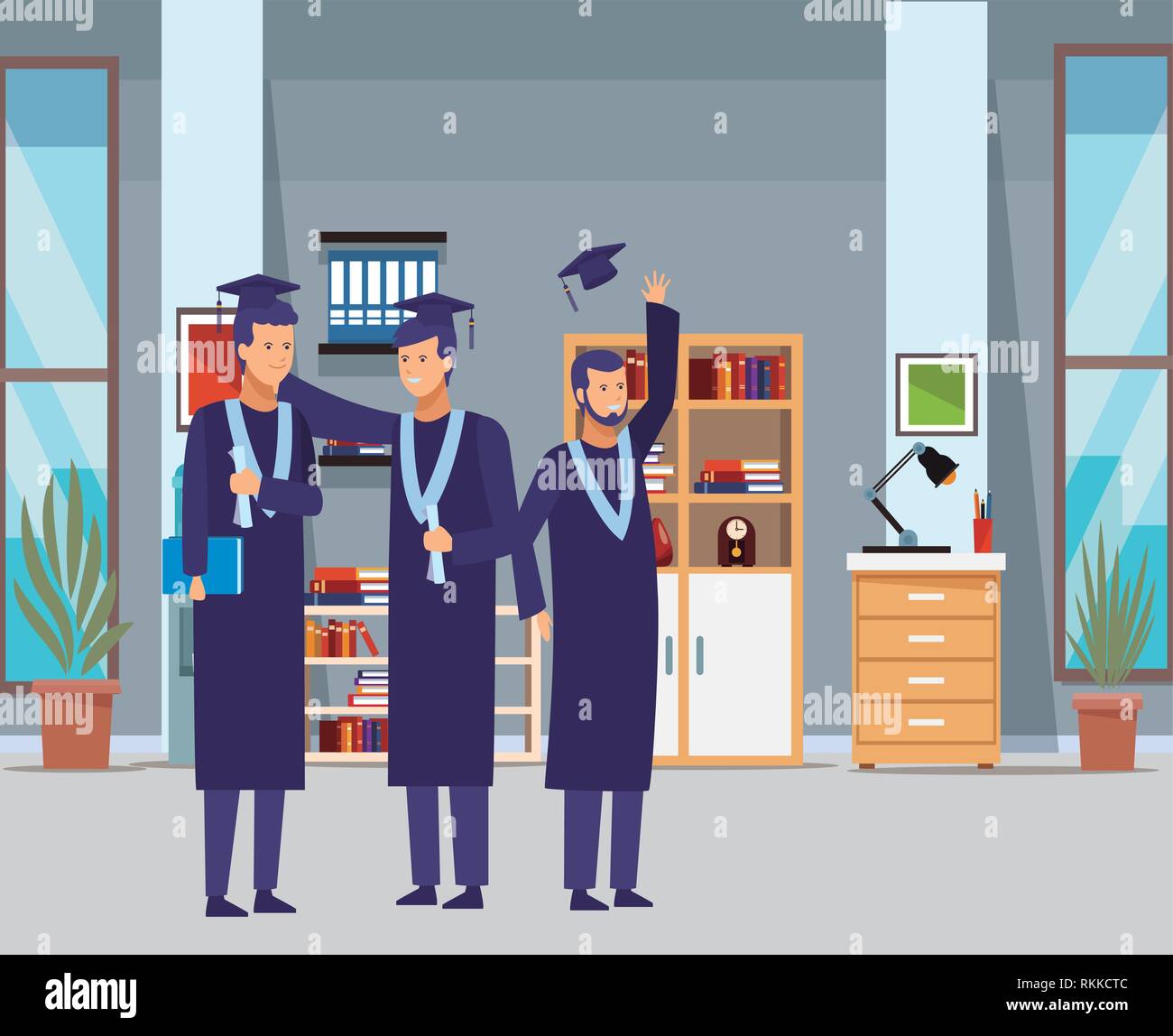graduation ceremony people Stock Vector Image & Art - Alamy
