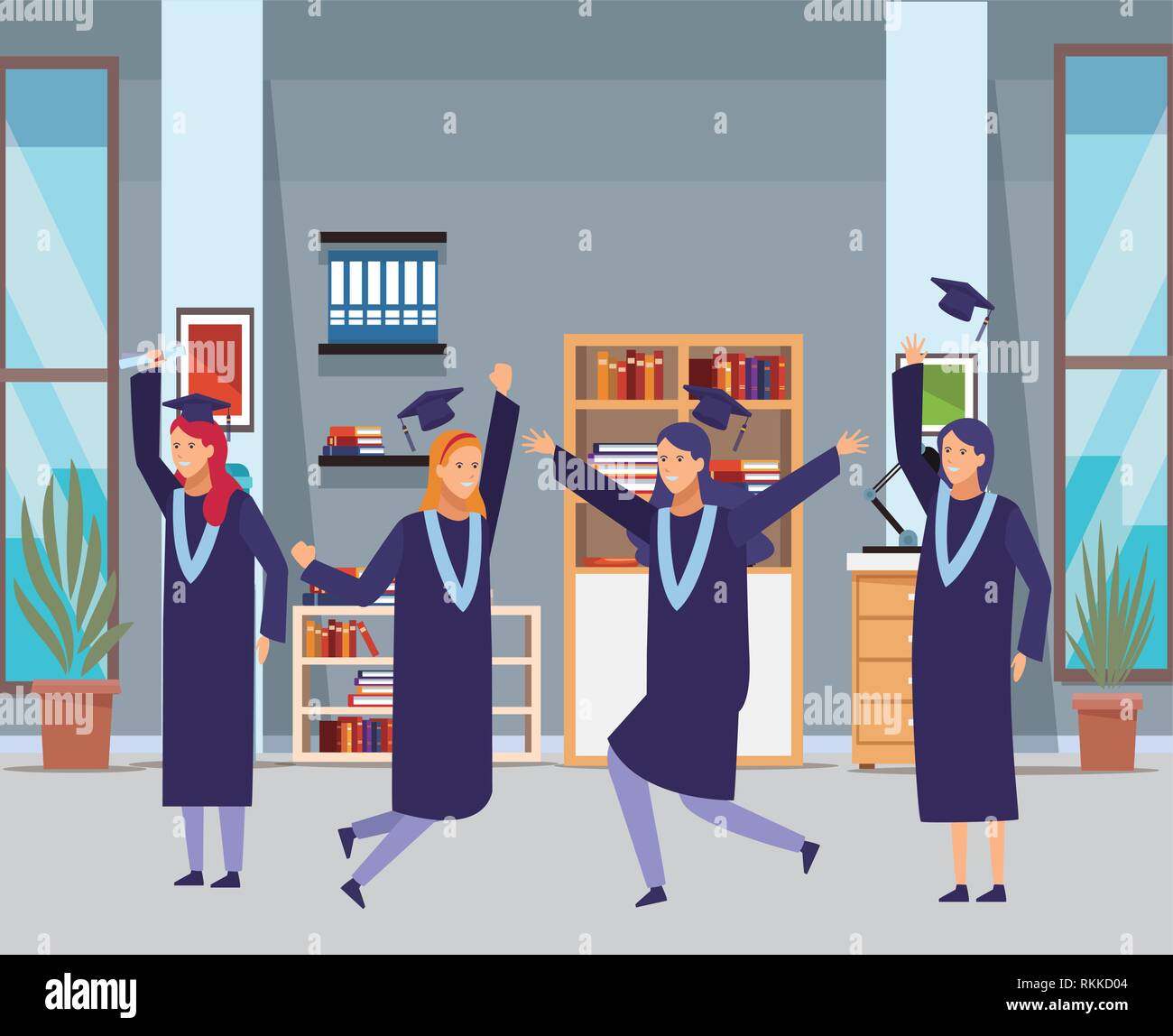 graduation ceremony people Stock Vector Image & Art - Alamy