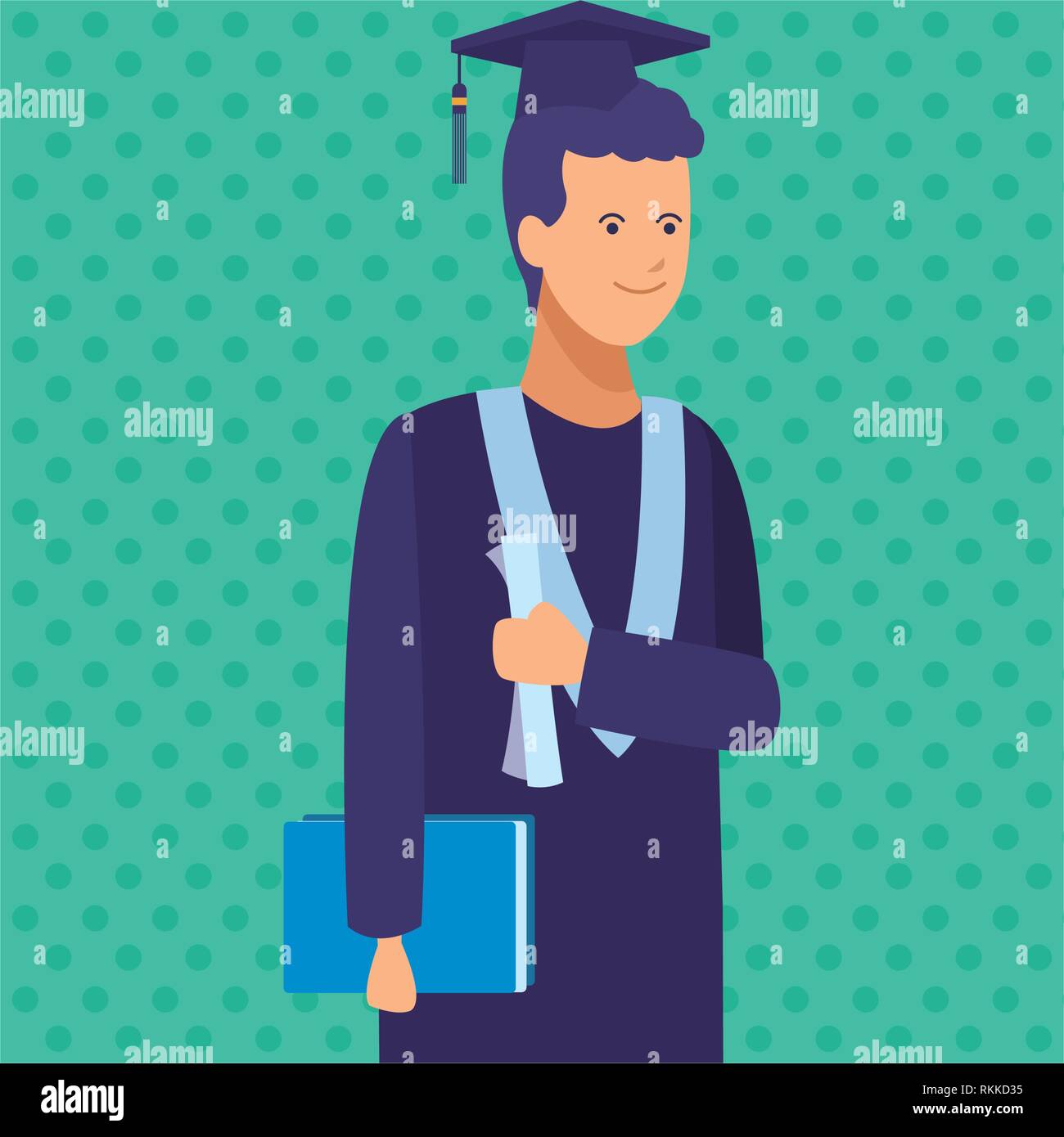 man graduation ceremony diploma Stock Vector Image & Art - Alamy