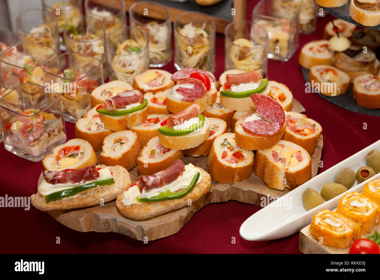 Catering food, colorful canapes beautifully decorated Stock Photo - Alamy