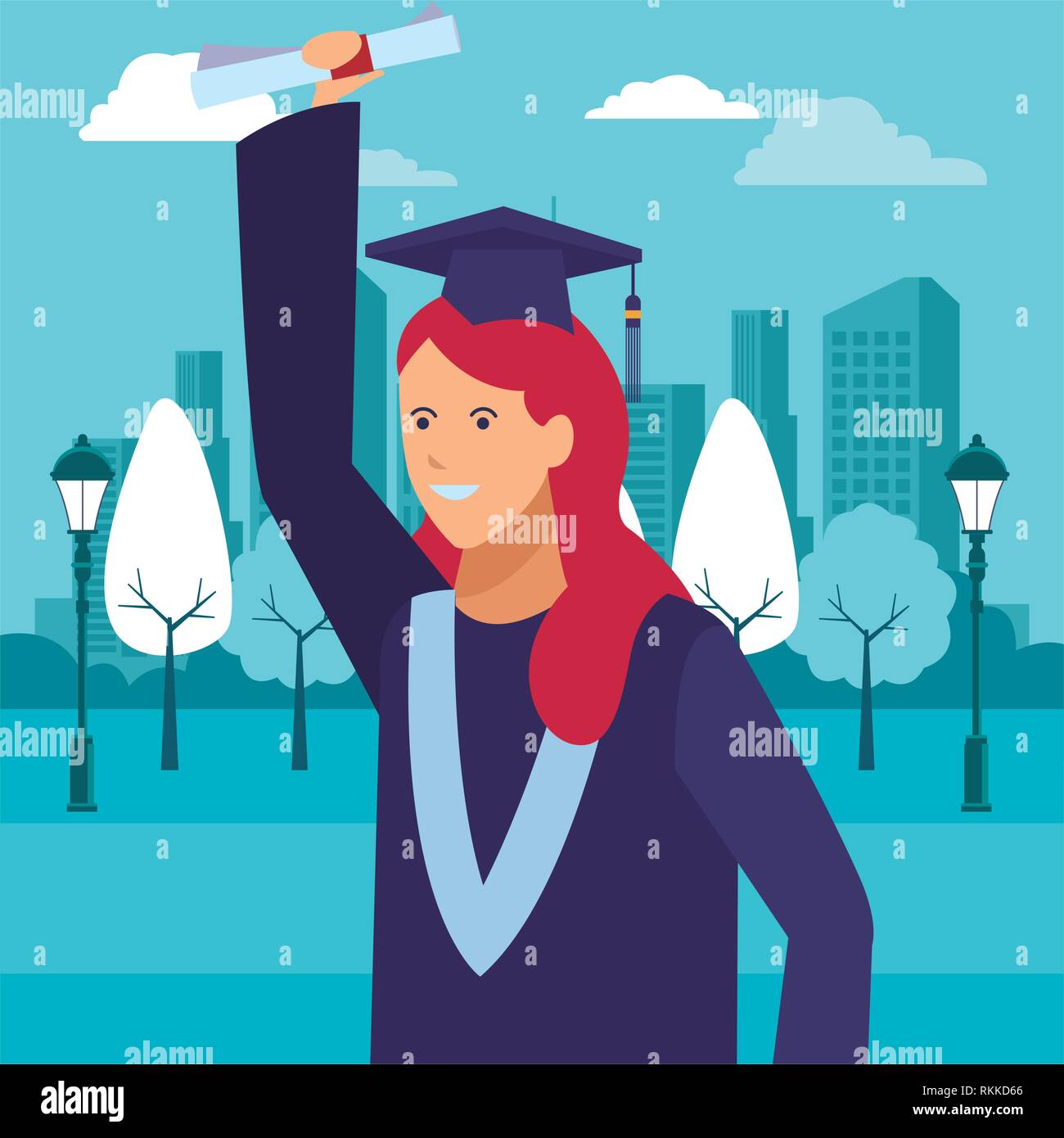 female graduation ceremony diploma Stock Vector Image & Art - Alamy
