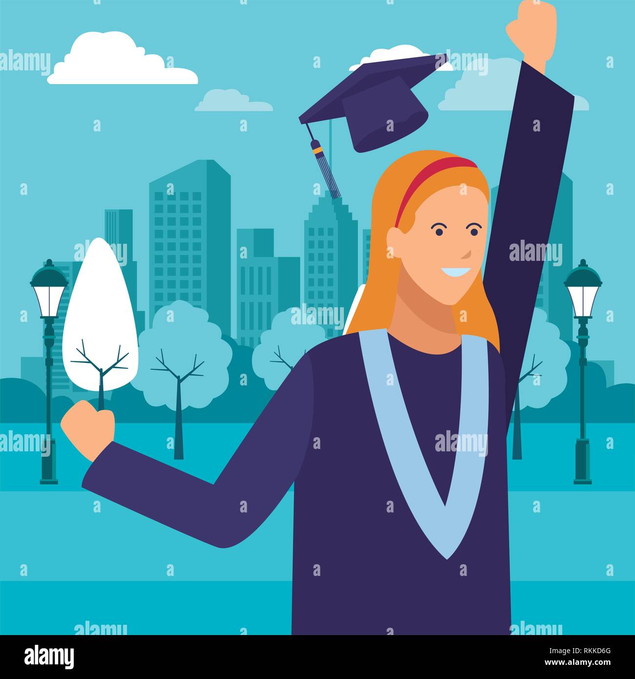 female graduation ceremony jump Stock Vector Image & Art - Alamy