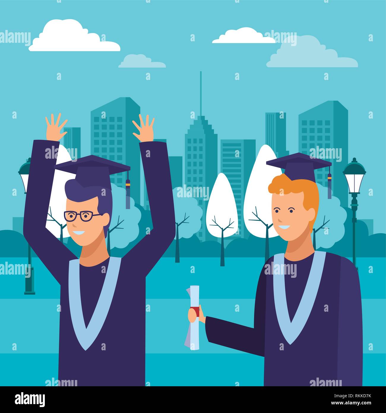 graduation ceremony friends Stock Vector Image & Art - Alamy