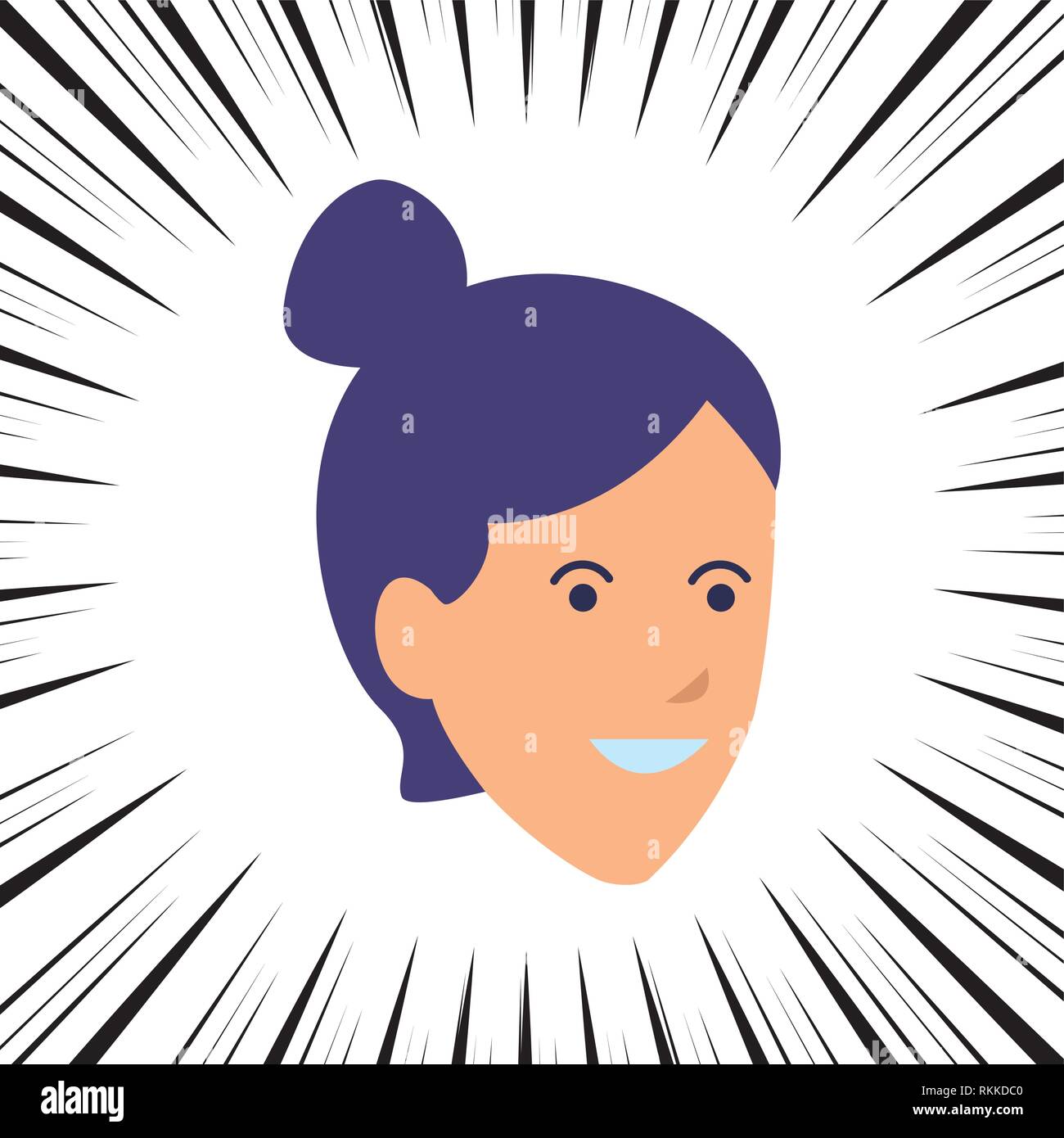 young woman head comic Stock Vector Image & Art - Alamy