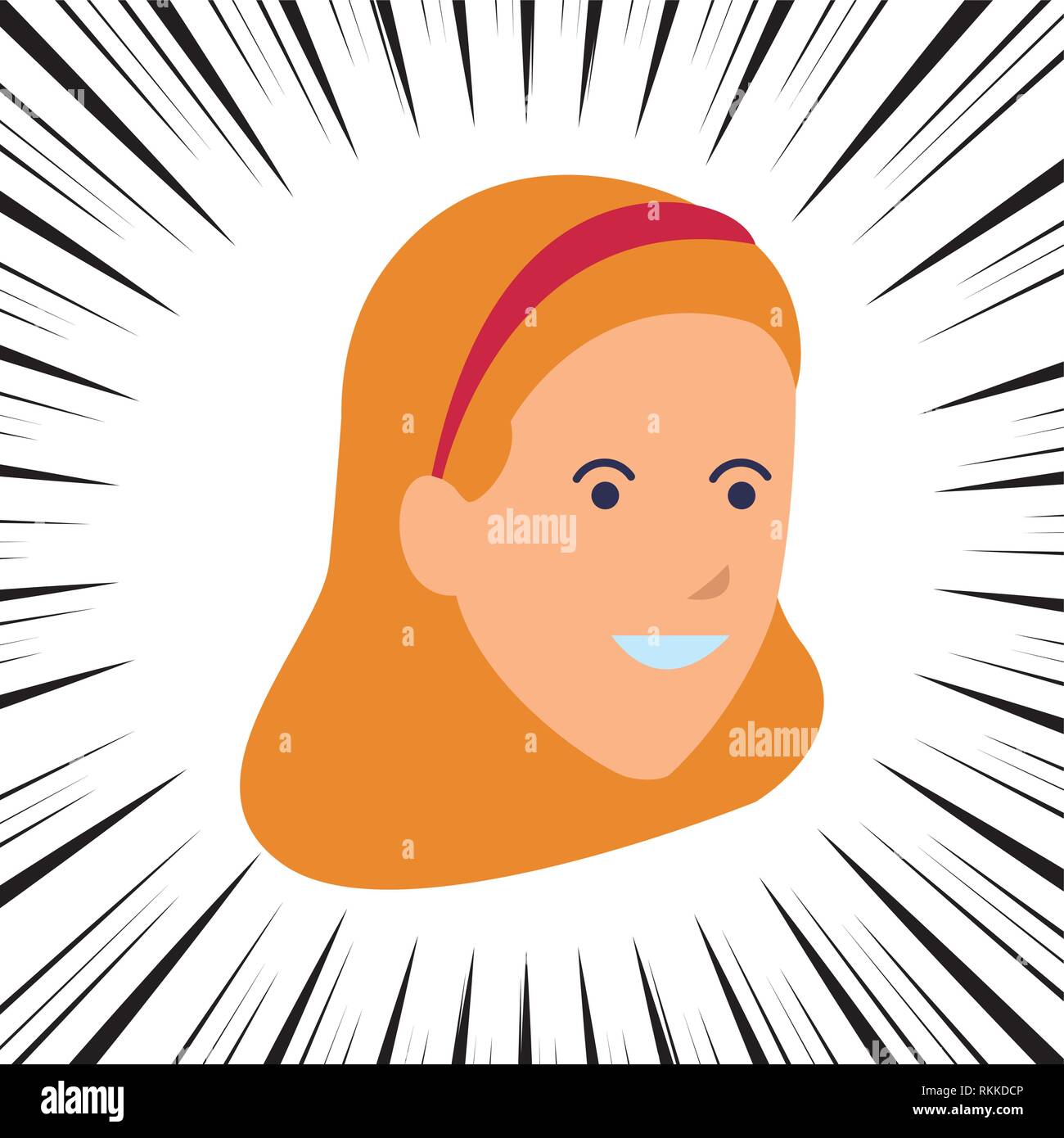 young woman head comic Stock Vector Image & Art - Alamy