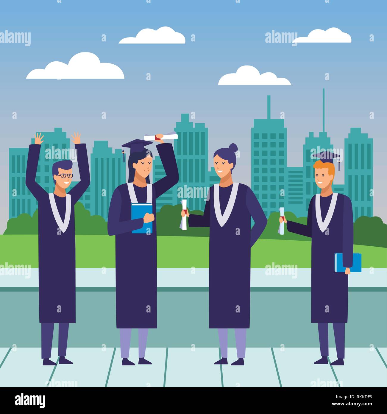 graduation ceremony diploma people Stock Vector Image & Art - Alamy