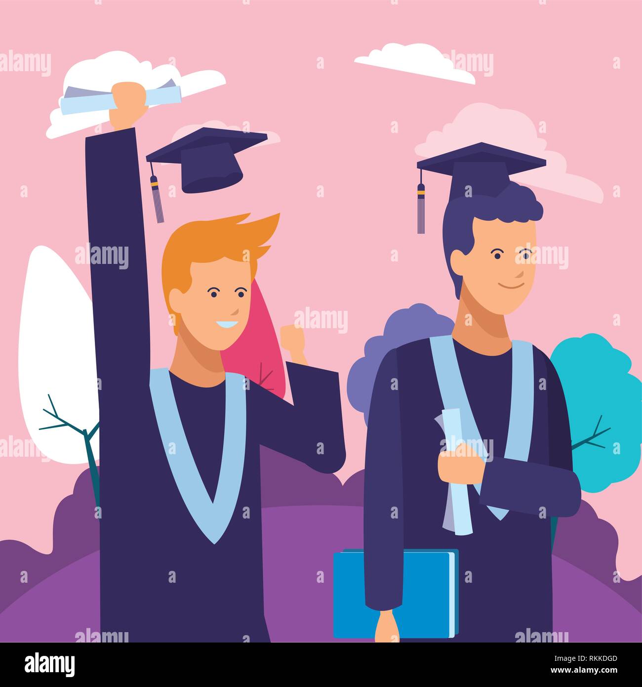 graduation ceremony friends Stock Vector Image & Art - Alamy
