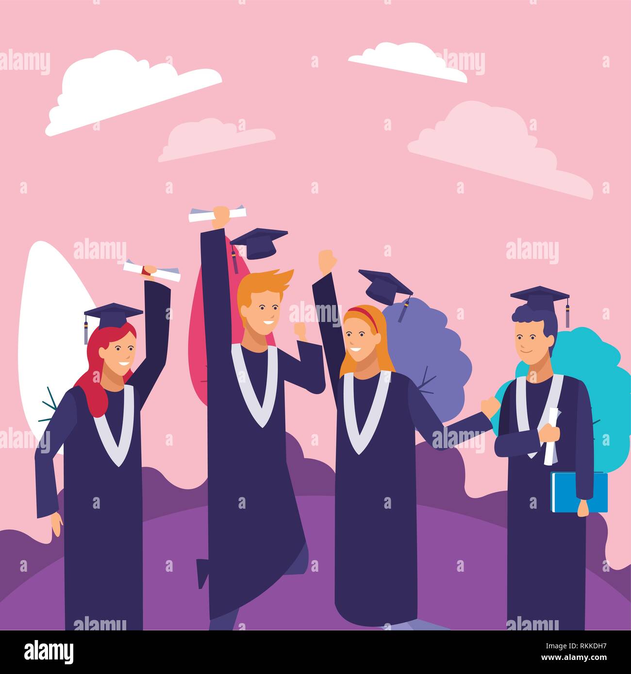 graduation ceremony people Stock Vector Image & Art - Alamy