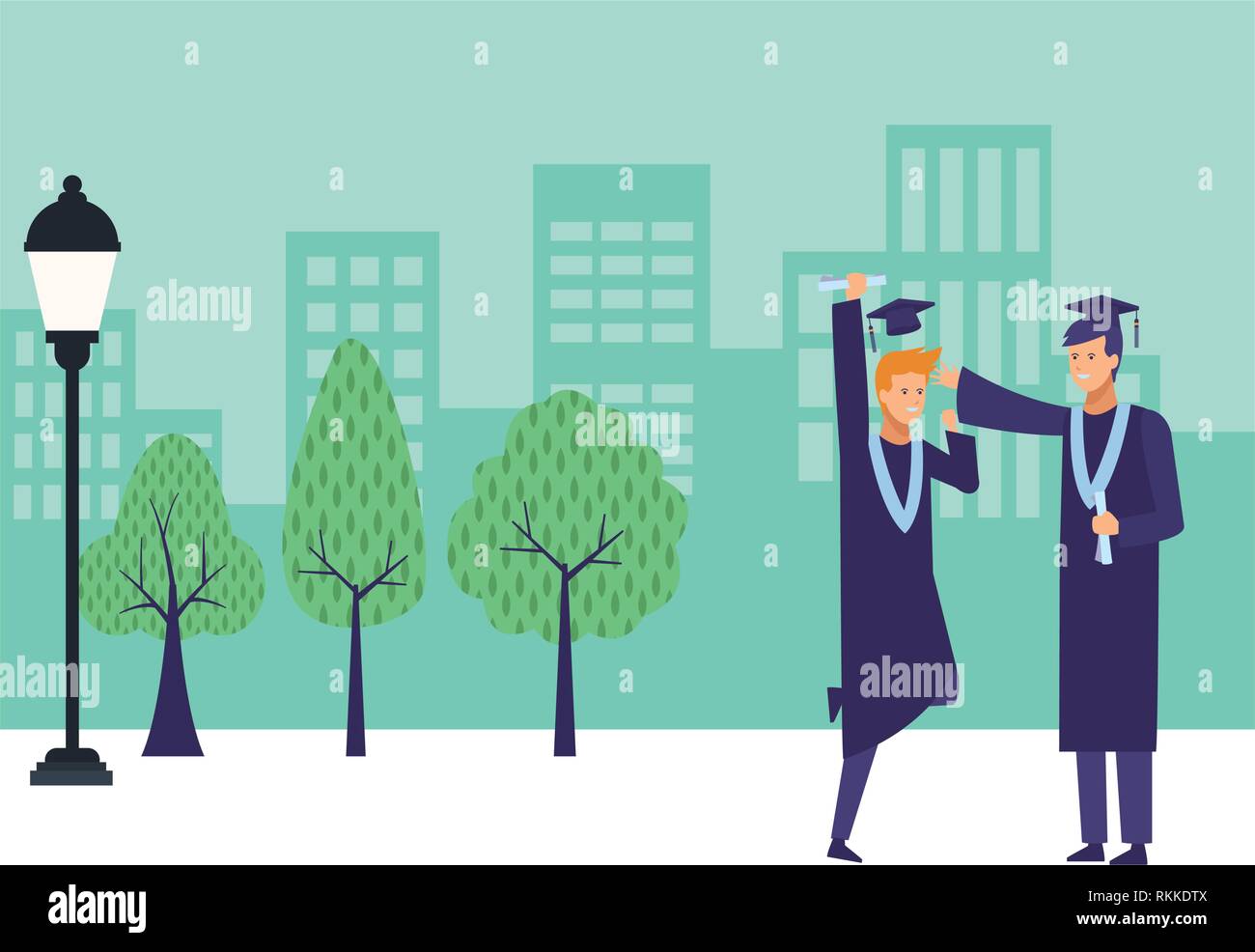 graduation ceremony diploma friends Stock Vector Image & Art - Alamy