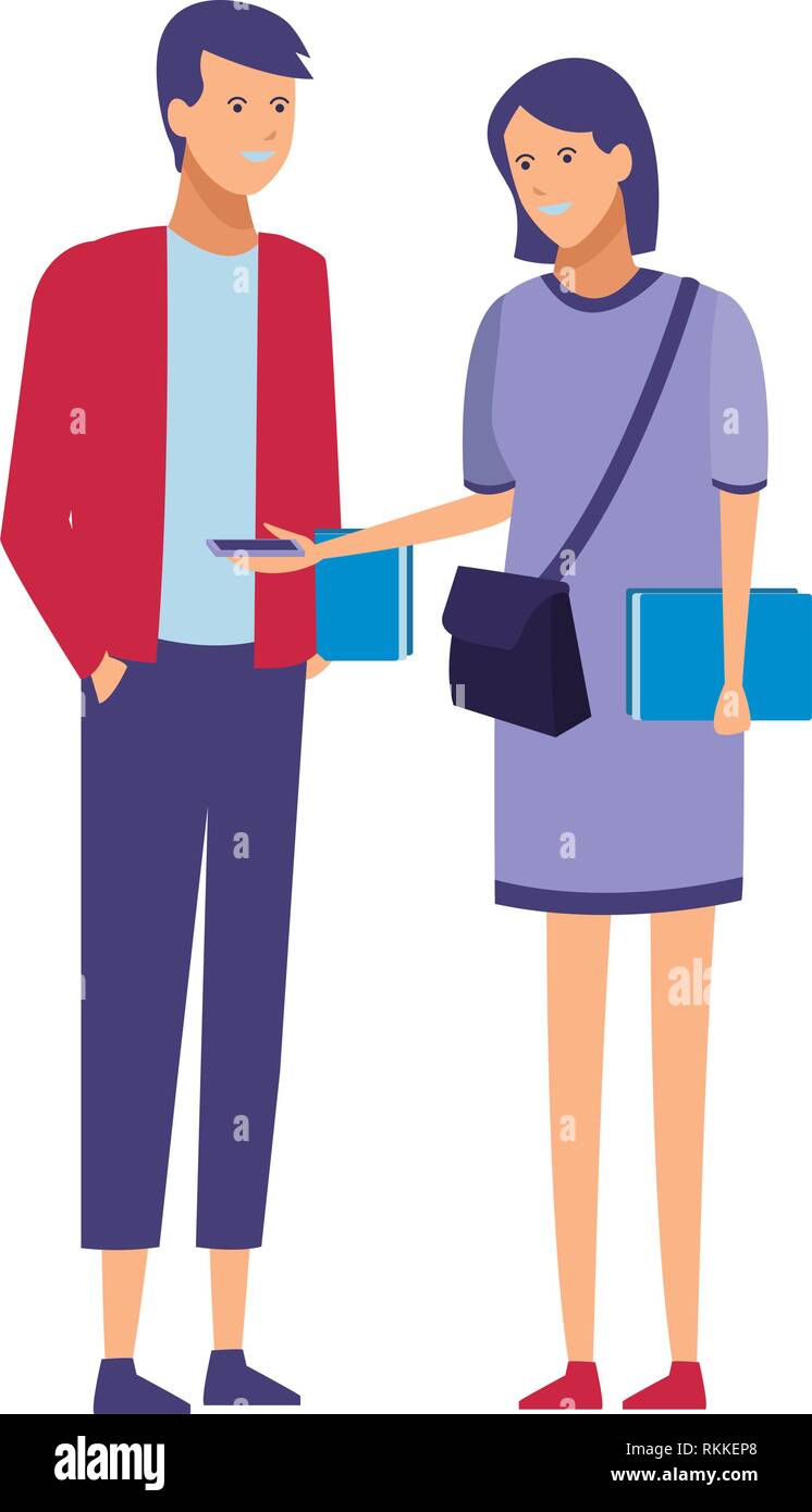 casual outfit couple talk Stock Vector Image & Art - Alamy