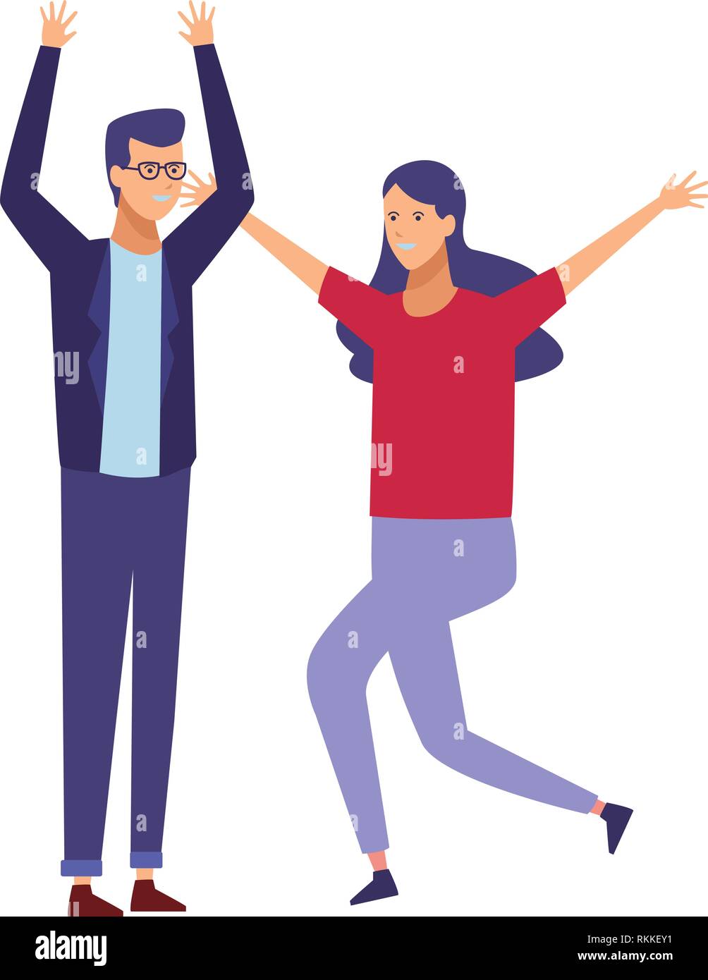 casual outfit couple dancing Stock Vector Image & Art - Alamy