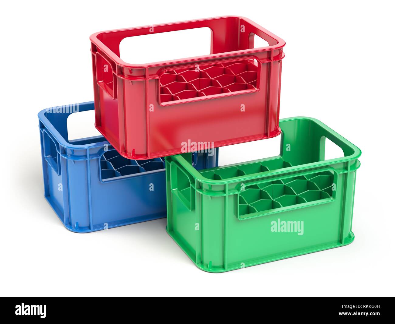Plastic bottle crates Cut Out Stock Images & Pictures - Alamy
