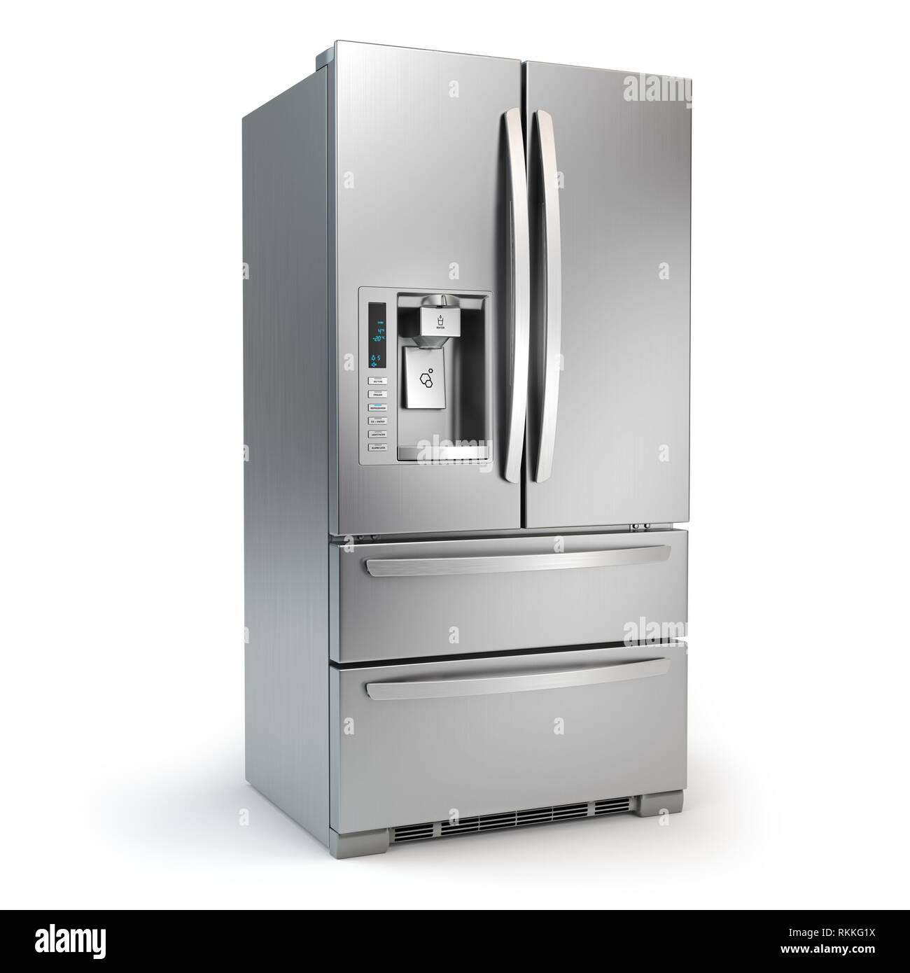 American style refrigerator Cut Out Stock Images & Pictures - Alamy