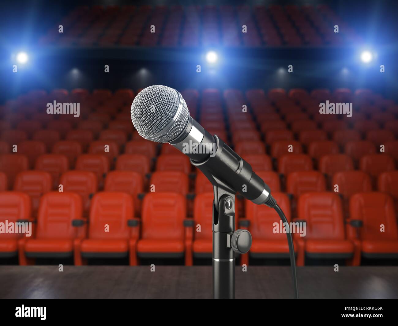 Stage of theater microphone hi-res stock photography and images - Alamy