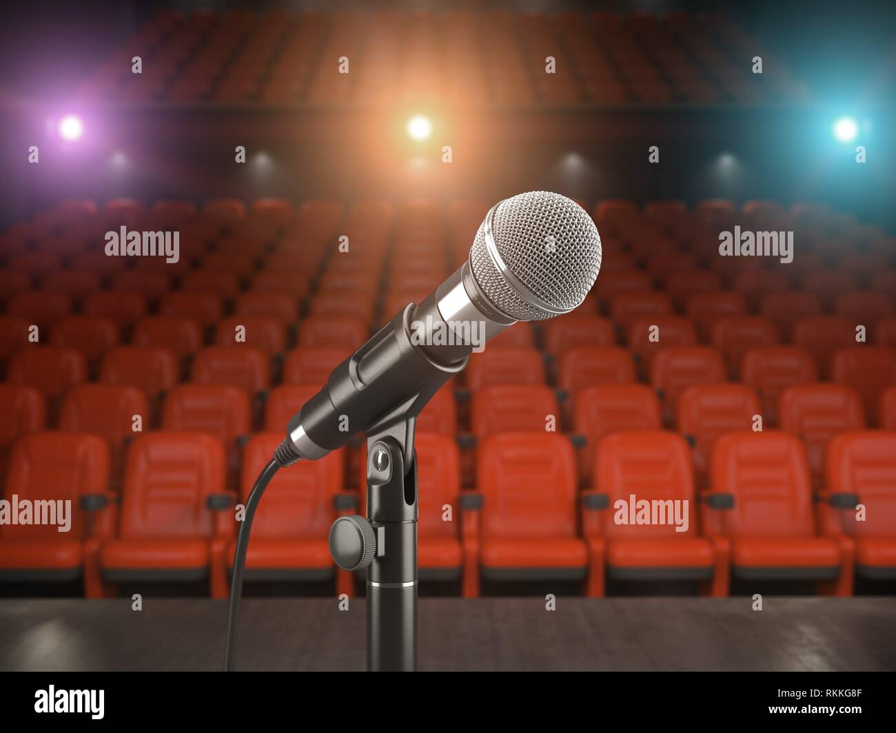 Stage of theater microphone hi-res stock photography and images - Alamy