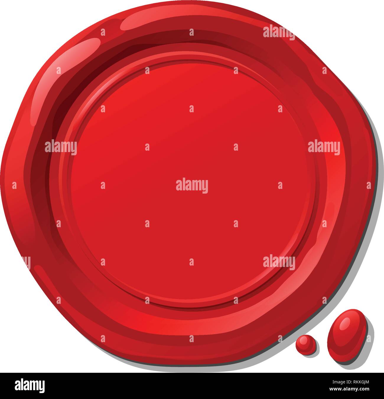 vector vintage isolated wax seal stamp shape Stock Vector Image & Art ...
