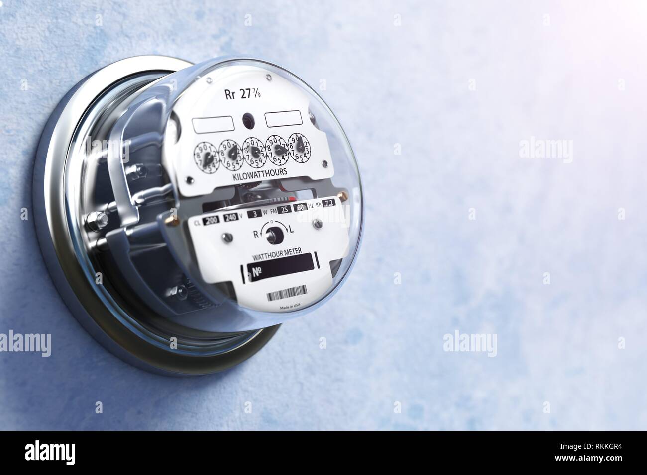 Analog electric meter on wall hi-res stock photography and images - Alamy