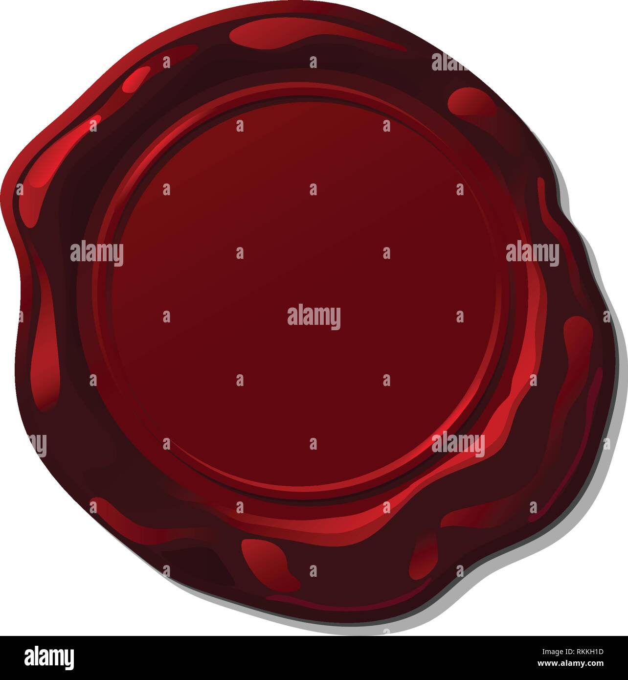 vector wax seal stamp shape Stock Vector Image & Art - Alamy