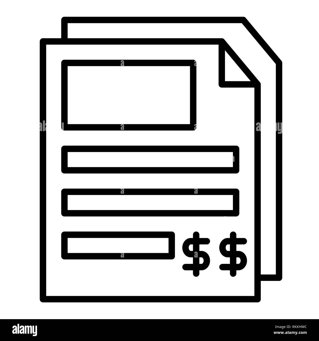 Invoice icon hi-res stock photography and images - Alamy