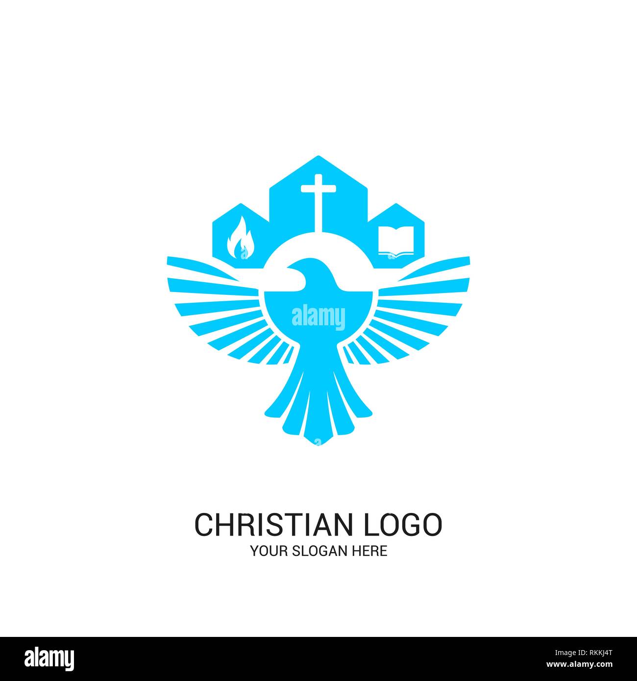Christian church logo. Bible symbols. The Church of the Lord and Savior ...