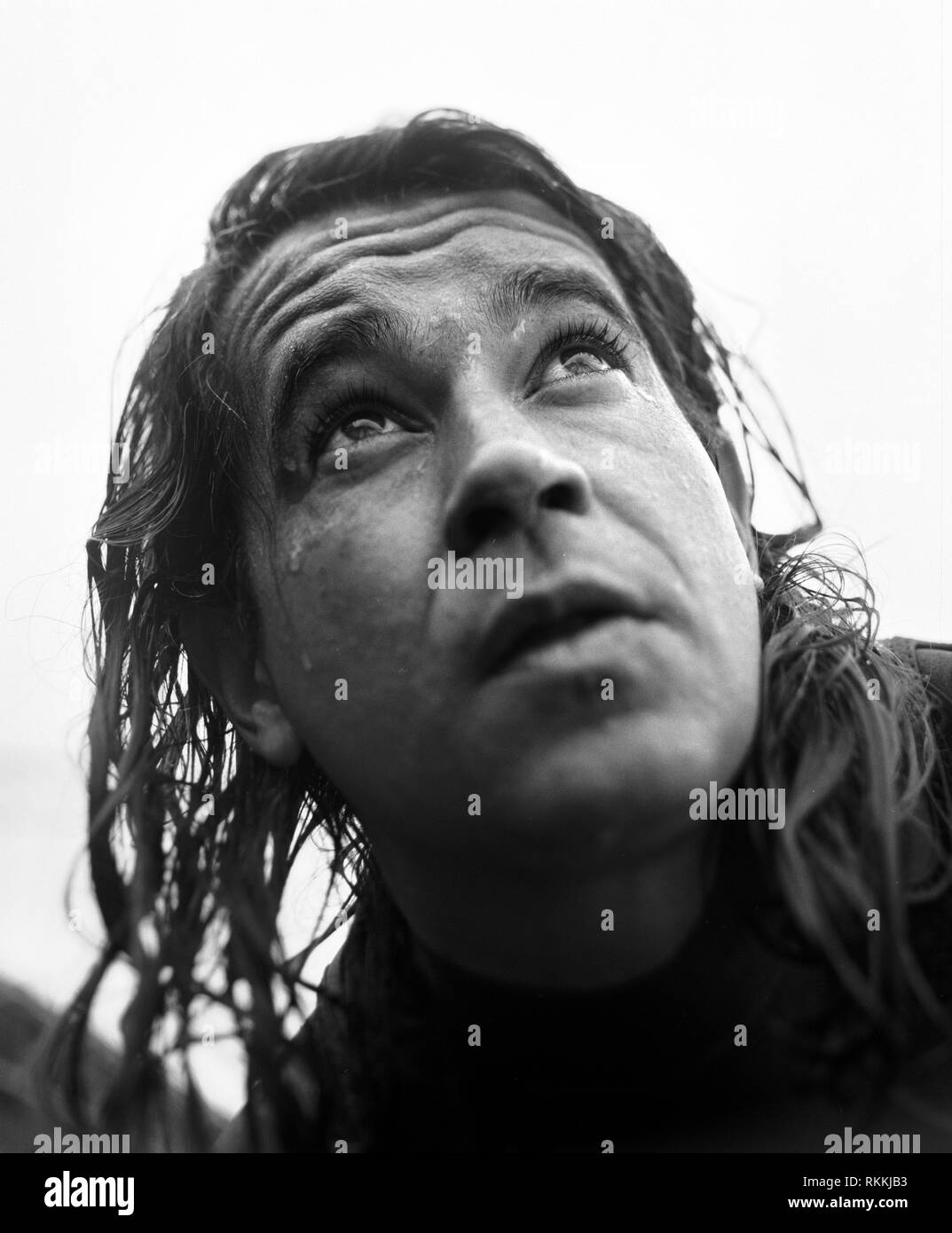 Looking upward Black and White Stock Photos & Images - Alamy