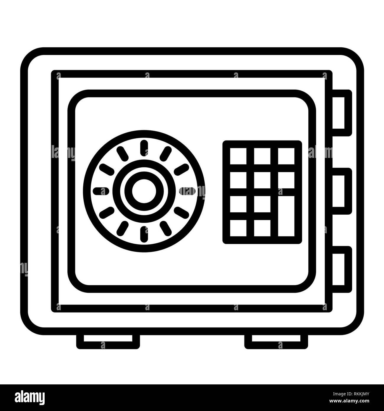 Safe Icon, Vector Illustration, Finance Outline Stock Photo - Alamy