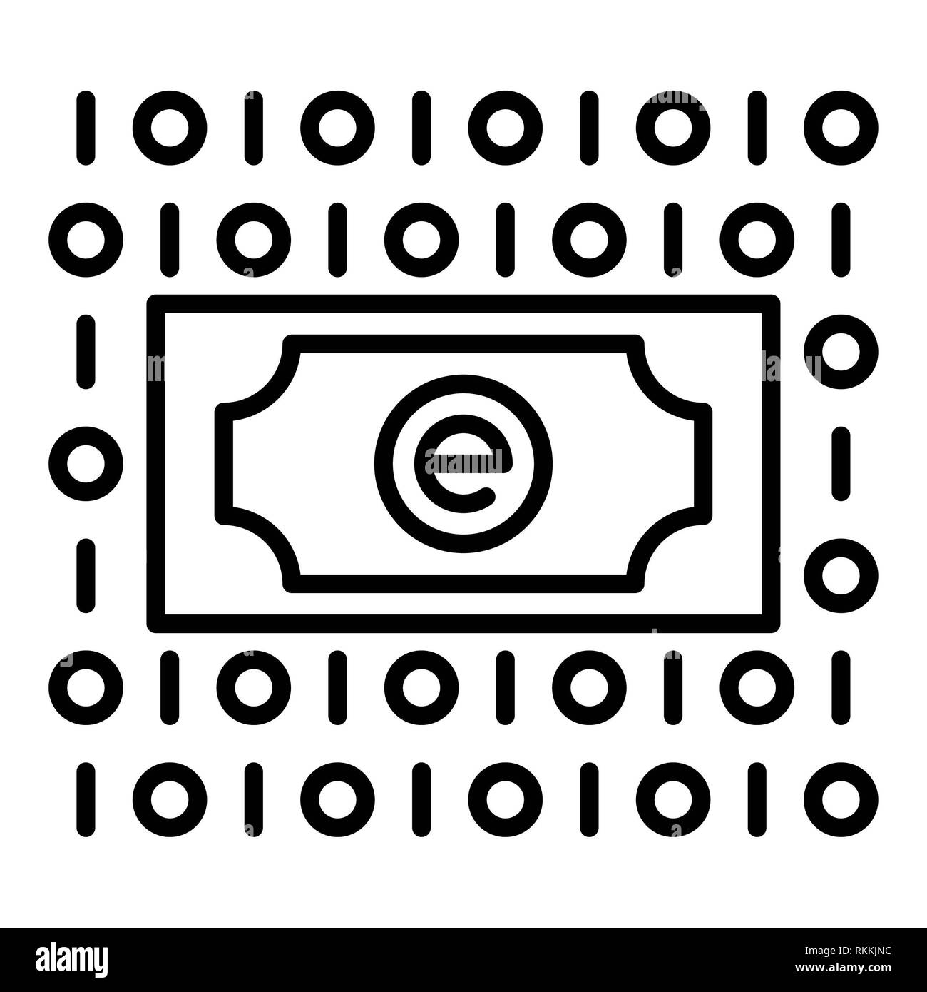 Emoney Icon, Vector Illustration, Finance Outline Stock Photo - Alamy