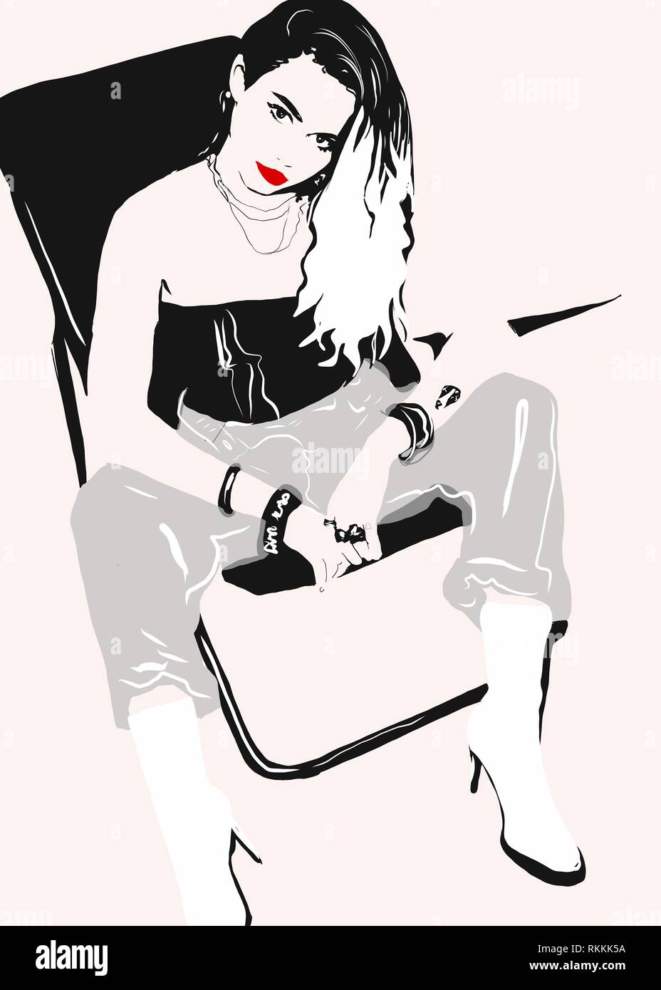Illustration Miley Cyrus Stock Photo - Alamy