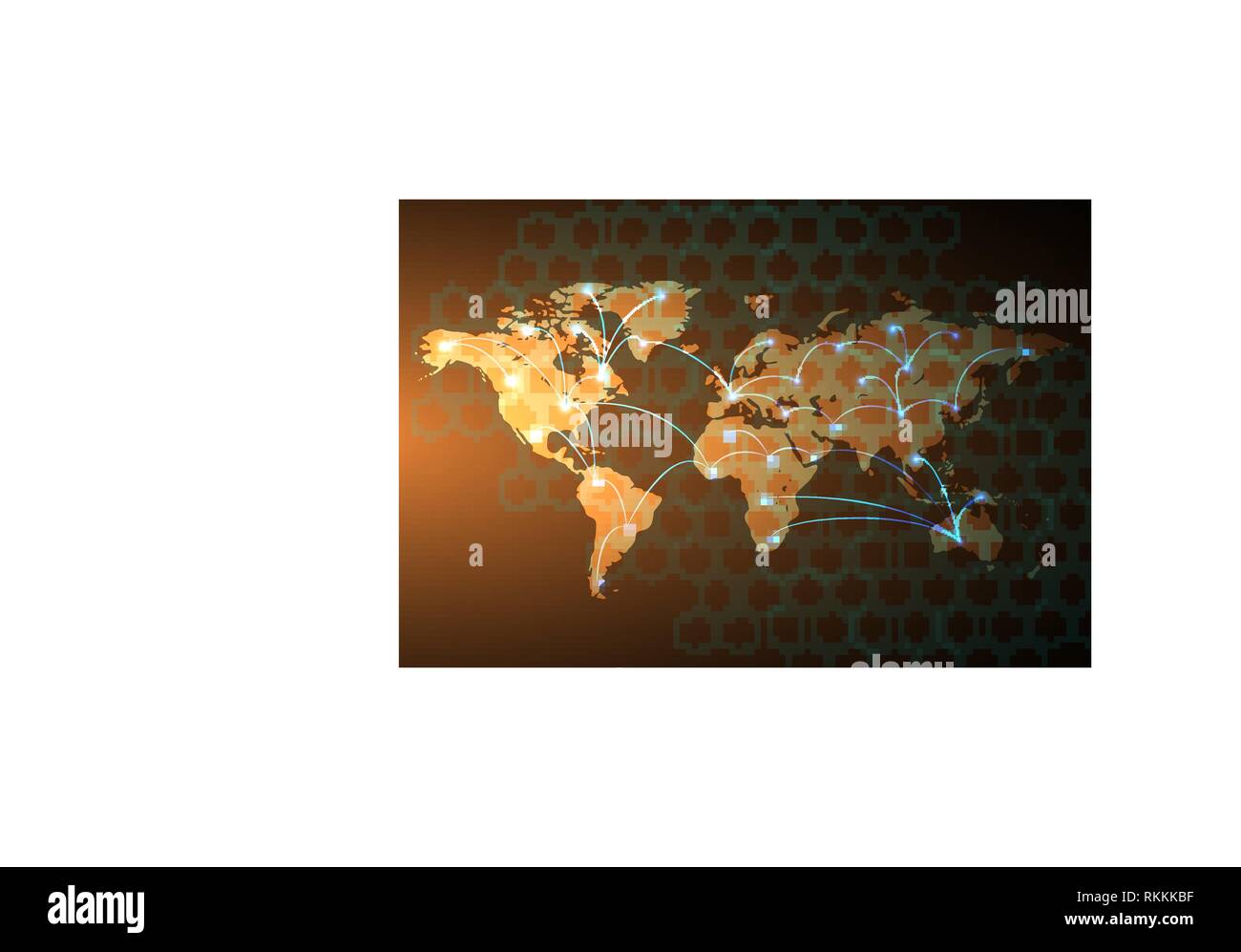 Global Network Connection Background Vector Illustration Eps File