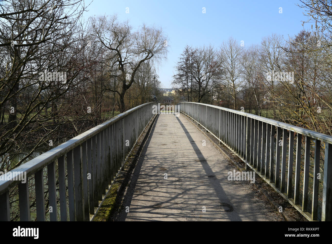 Beautiful bridges for pedestrians in the park Stock Photo - Alamy