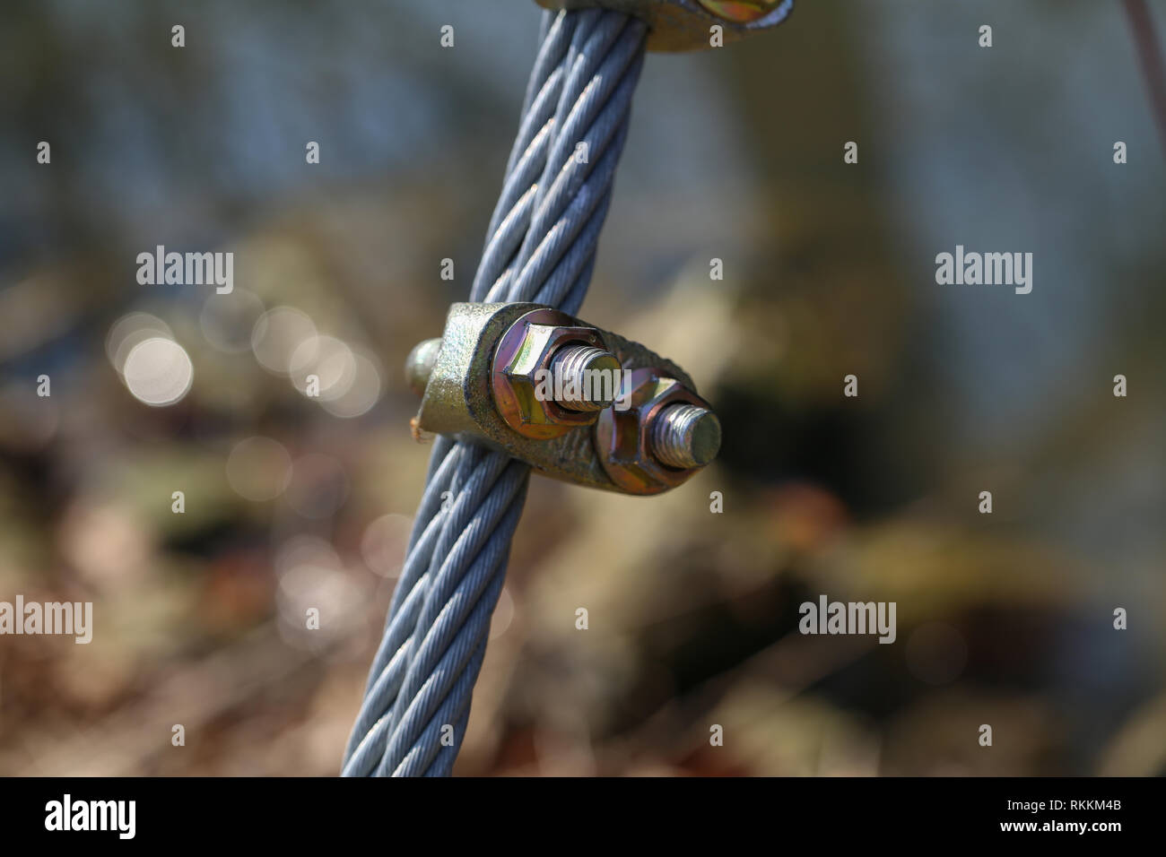 Bolts and nuts / Cable with bolts and nuts Stock Photo - Alamy