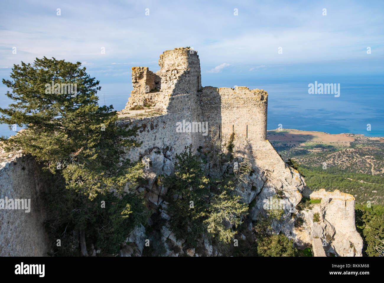 Kantara, Cyprus - June 29, 2018: The castle of Kantara, the easternmost ...