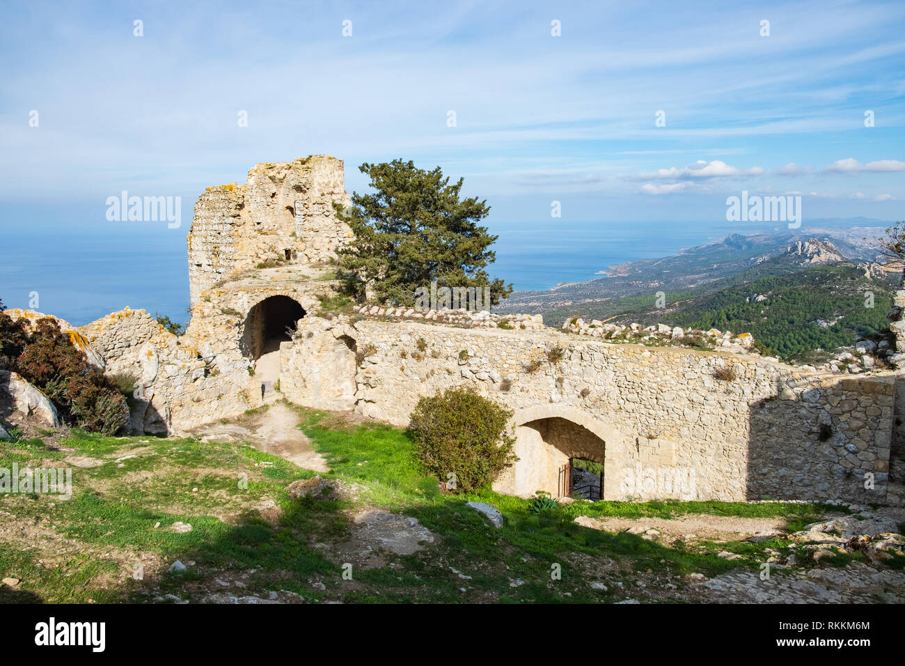 Kantara, Cyprus - June 29, 2018: The castle of Kantara, the easternmost ...