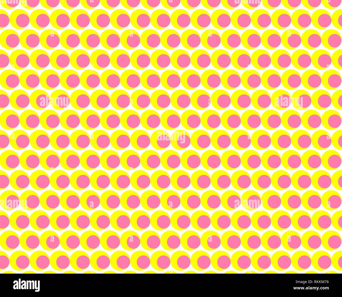 The beautiful simple many pink and yellow circles texture background ...
