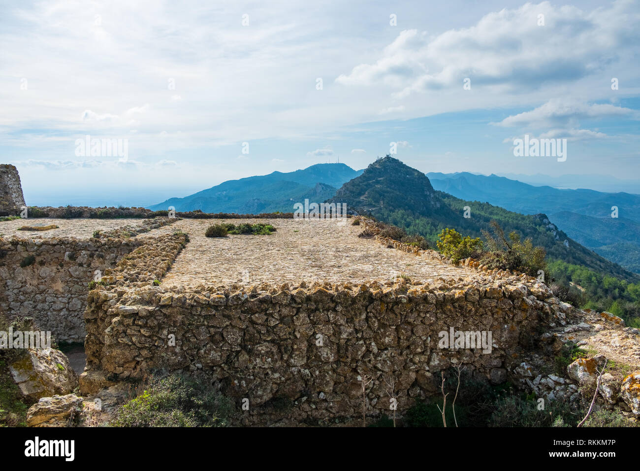 Kantara, Cyprus - June 29, 2018: The castle of Kantara, the easternmost ...