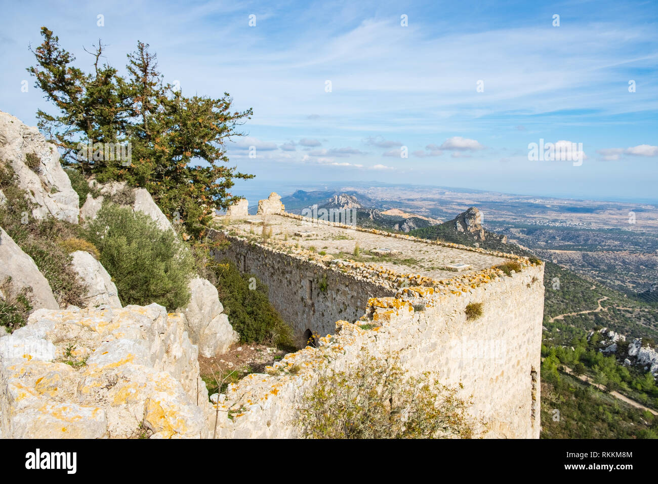 Kantara, Cyprus - June 29, 2018: The castle of Kantara, the easternmost ...