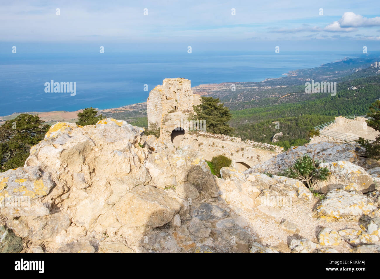 Kantara, Cyprus - June 29, 2018: The castle of Kantara, the easternmost ...